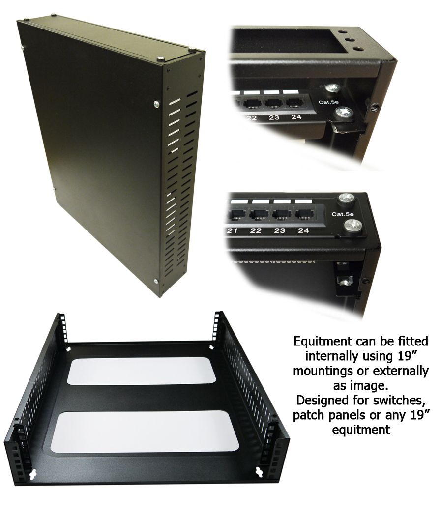 AD-TEK (Network-Cabs) 2U 19 inch Slimline Vertical Mount Network Wall ...