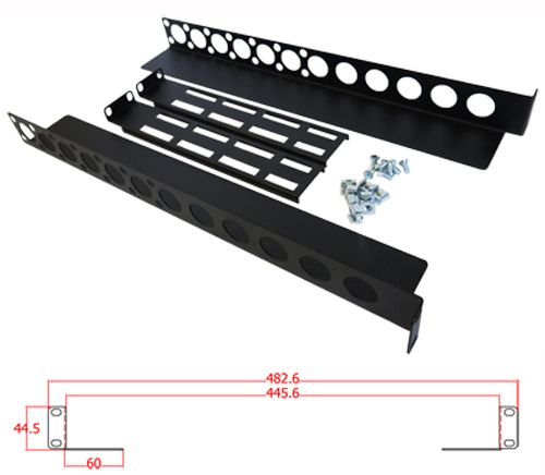 Ad Tek Products 1U 19 inch Universal Server Rack Rails Adjustable Depth ...