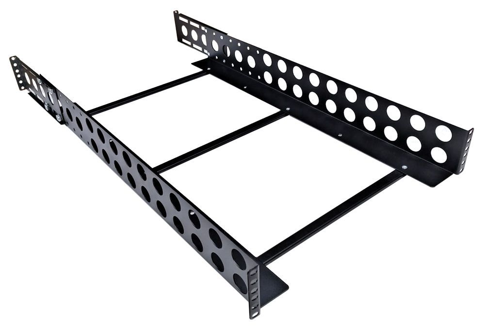 Ad Tek Products 2U 19 inch Universal Server Rack Rails Adjustable Depth ...