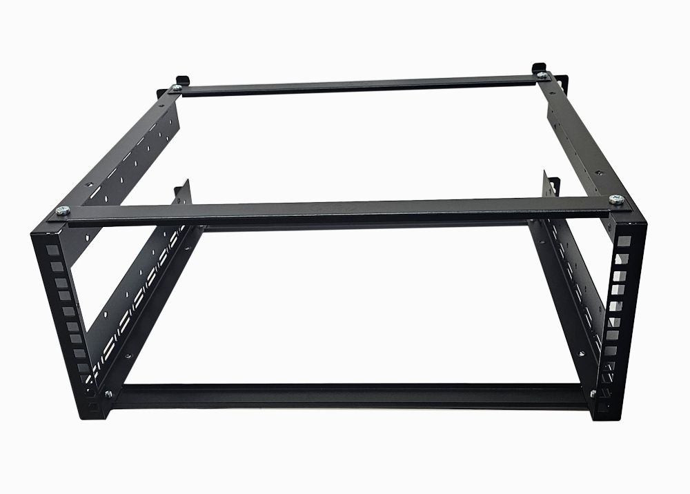 AD-TEK (Network-Cabs) 4u Open Frame Wall Rack - 450mm Deep-2 Post-Black ...