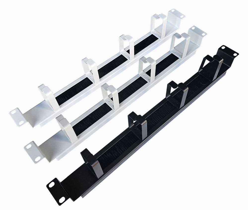 AD-TEK (Network-Cabs) 1U 4 Ring Horizontal Recessed Cable Tidy ...