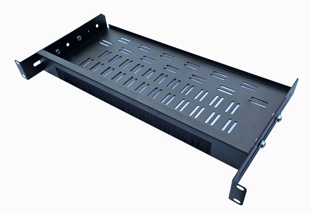 AD-TEK (Network-Cabs) 1U 200mm Deep-Cable Management Brush Shelf ...