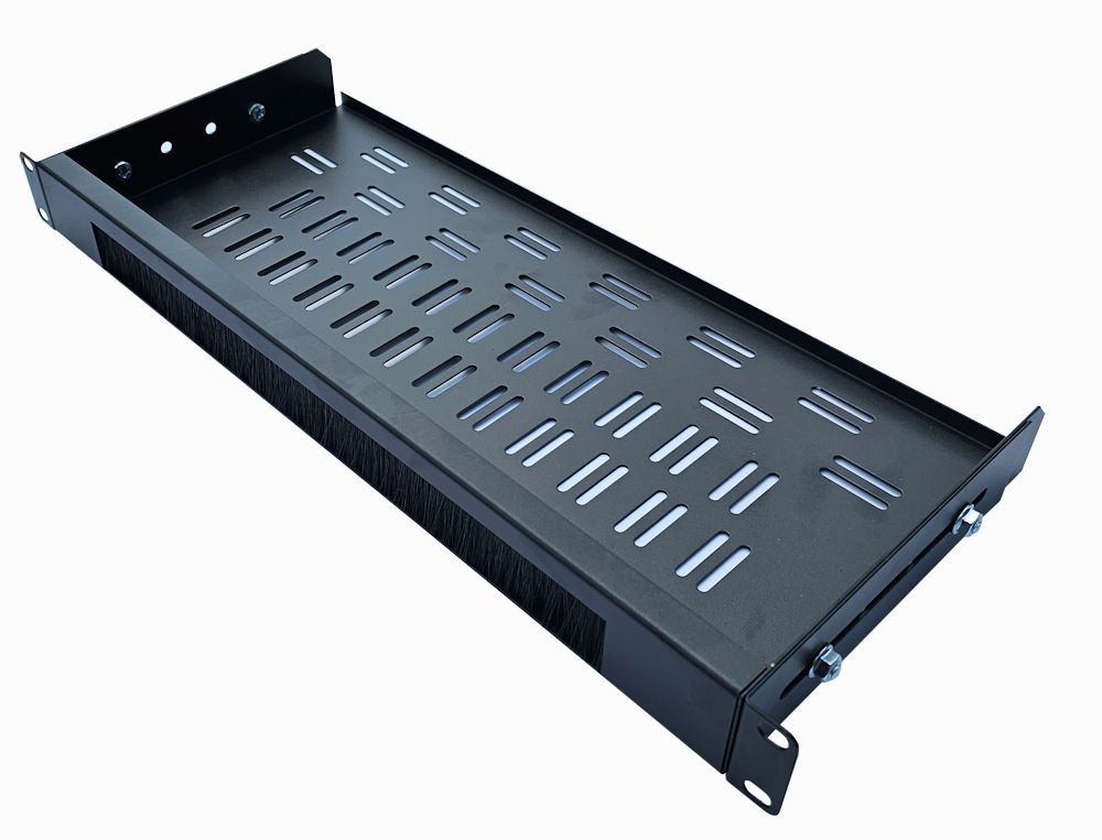 AD-TEK (Network-Cabs) 1U 200mm Deep-Cable Management Brush Shelf ...