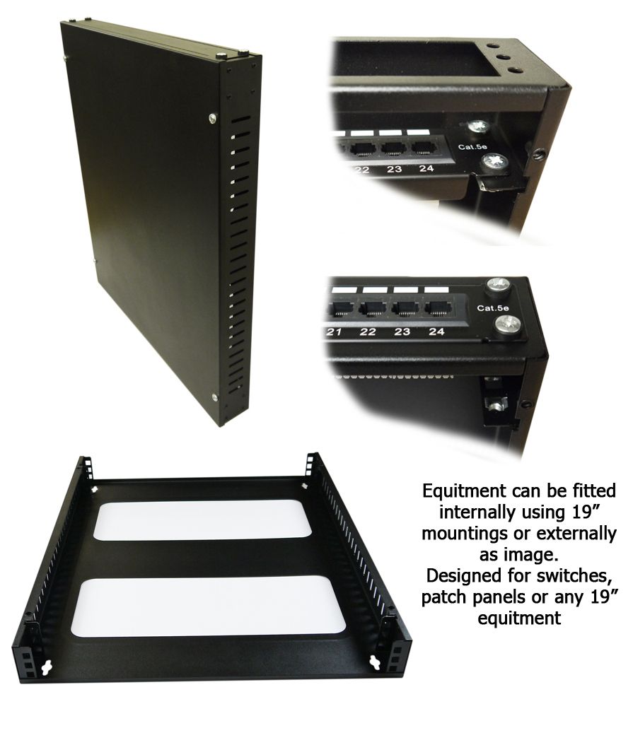 AD-TEK (Network-Cabs) 1U 19 inch Slimline Vertical Mount Network Wall ...