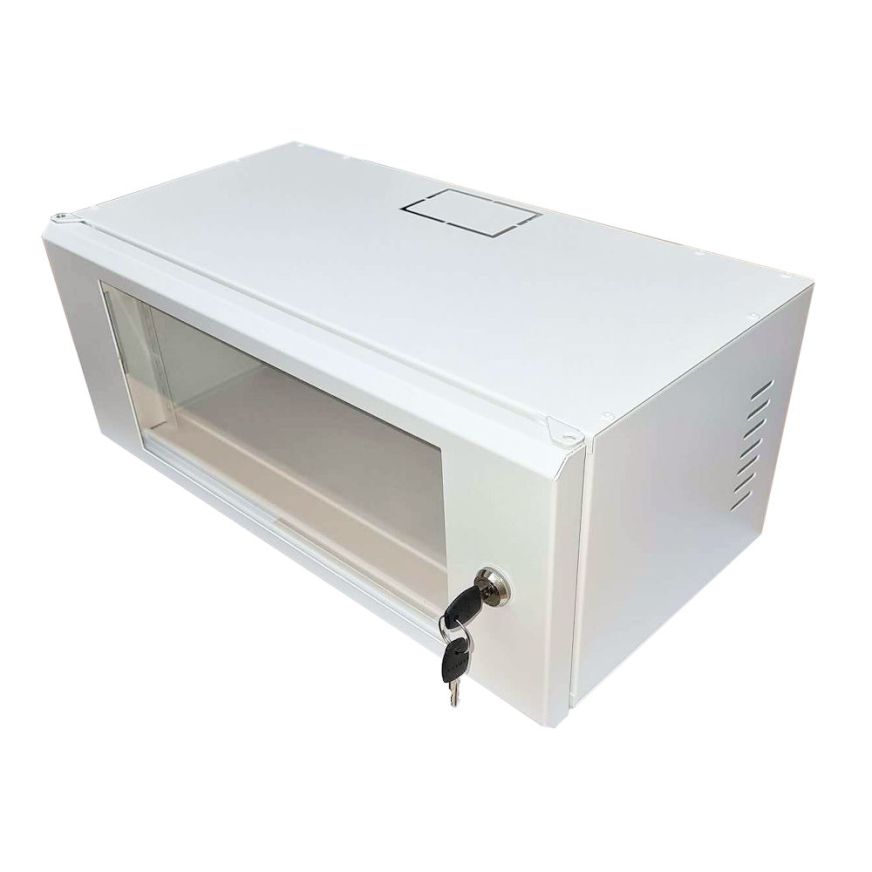 White 270mm Cabinets / Enclosures 4u Wall Mount Cabinets Wall Mount 19 ...